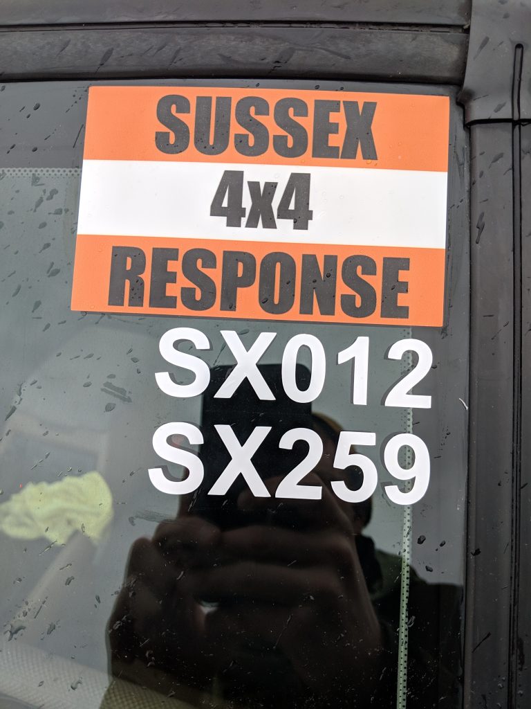 Callsign Stickers - Sussex 4x4 Response